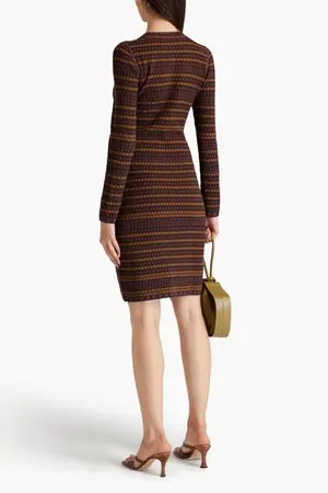 Diane Von Furstenberg Checked Jacquard-knit Mini Dress
