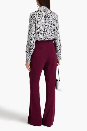 Diane Von Furstenberg Nolan Crepe Flared Pants