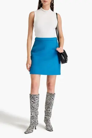 Diane Von Furstenberg Dottie Wool-felt Mini Skirt