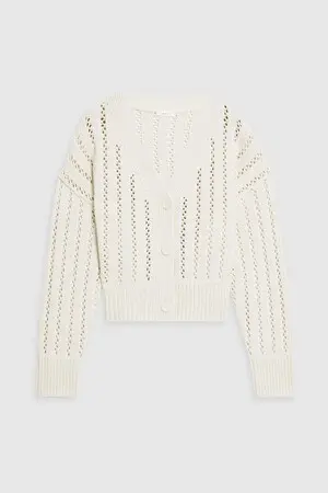 A.L.C. Drew Pointelle-knit Cotton Cardigan