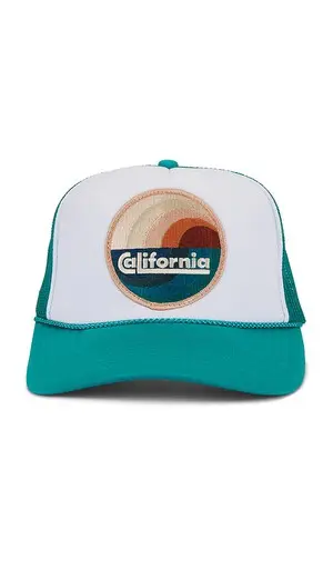 FRIDAY FEELIN Friday Feelin California Waves Trucker Hat Jade Split