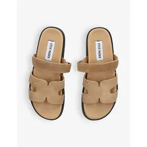 Steve Madden Missile Multi-strap Suede Sandals - Taupe