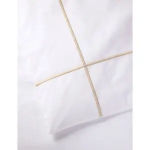 YVES DELORME Athena Bourdon-stitch Pima-cotton Duvet Cover - Dune