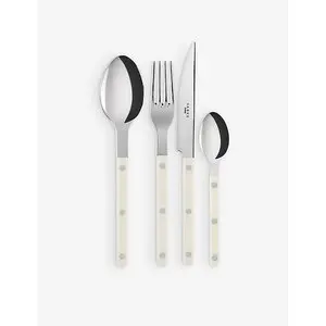 SABRE Bistrot Stainless-steel And Acrylic Cutlery Set Of 24 - Ivory