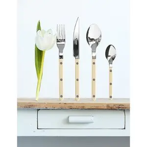 SABRE Bistrot Stainless-steel And Acrylic Cutlery Set Of 24 - Ivory