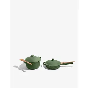OUR PLACE Home Cook Duo Ceramic Pot And Pan Two-piece Set Worth £270 - Sage