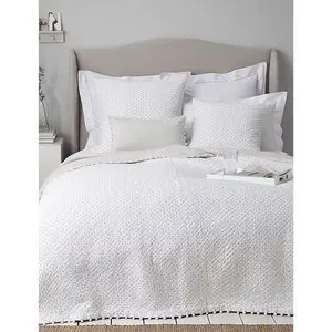 THE WHITE COMPANY Brittany Dot-print Large Cotton Cushion 60cm X 60cm