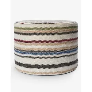 Missoni Blurred Zigzag Woven-blend Pouf 40cm X 30cm - Beige Multi
