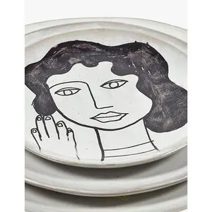 SERAX La Mère Graphic-print Medium Stoneware Plate 20cm