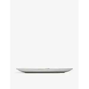 SERAX La Mère Graphic-print Oval Stoneware Plate 37.5cm X 27.5cm - White