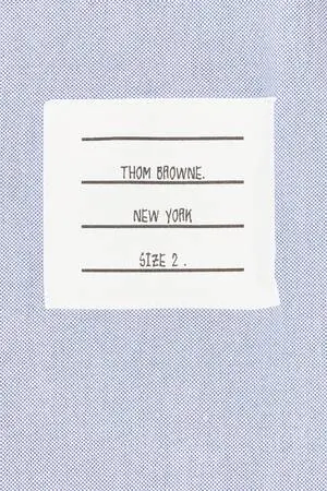 Thom Browne Straight Fit Button Down Long Sleeve Shirt