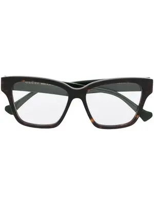 Gucci Square-frame Glasses - Brown