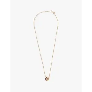 Tory Burch Miller Yellow Gold-plated Pendant Necklace - Tory Gold / Crystal