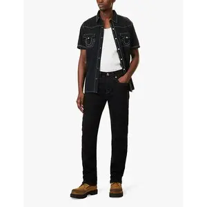 True Religion Ricky Flap Straight-leg Stretch-denim Jeans - Black
