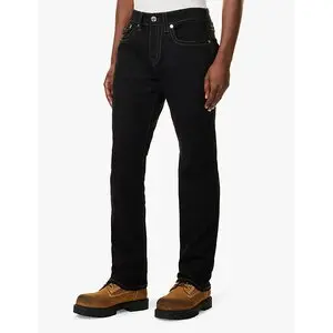 True Religion Ricky Flap Straight-leg Stretch-denim Jeans - Black
