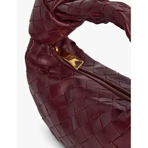 Bottega Veneta Mini Jodie Leather Hobo Bag - Barolo-gold