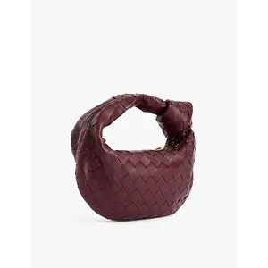 Bottega Veneta Mini Jodie Leather Hobo Bag - Barolo-gold