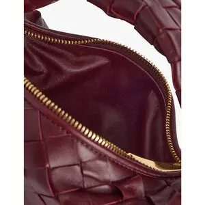 Bottega Veneta Mini Jodie Leather Hobo Bag - Barolo-gold