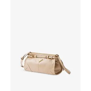 Prada Brand-plaque Leather Shoulder Bag - Neutral
