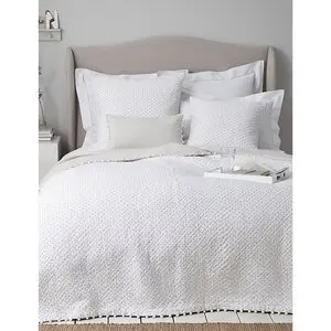 THE WHITE COMPANY Brittany Dot-print Medium Cotton Cushion 50cm X 50cm