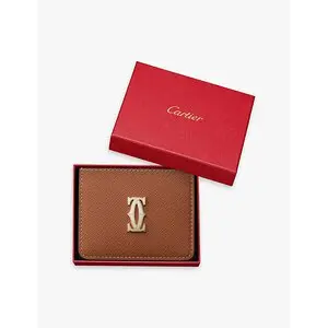 Cartier C De Leather Cardholder - Caramel