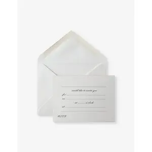 Smythson Would Like To Invite You Invitation Cards Pack Of 20 - White Matt