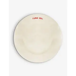 ANNA + NINA I Love You Ceramic Breakfast Plate 22cm - White