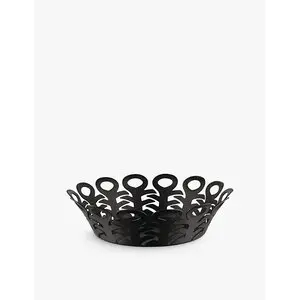ALESSI Vimini Small Steel Basket 22cm - Black