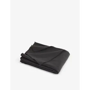 HAY Mono Frayed-edge Wool Blanket 180cm X 130cm - Charcoal