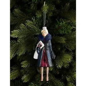 SELFRIDGES Miranda Priestly Glass Christmas Decoration