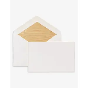 Smythson Bordered Wove Correspondence Cards Box Of Ten - White