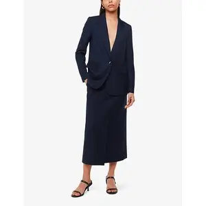 Whistles Single-breasted Pinstripe Stretch-woven Blazer