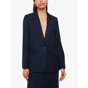 Whistles Single-breasted Pinstripe Stretch-woven Blazer