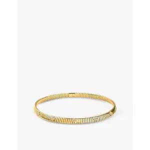 BVLGARI Tubogas Diamond 18ct Necklace - Yellow Gold