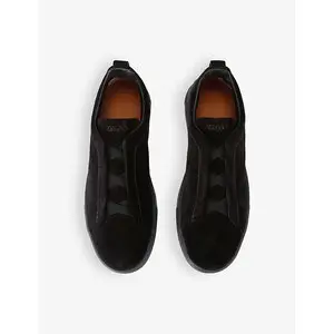 Zegna Triple Stitch Suede Low-top Trainers