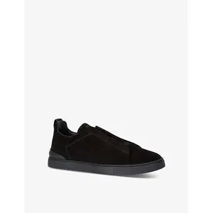 Zegna Triple Stitch Suede Low-top Trainers