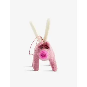 SELFRIDGES EDIT Flying Pig Wool Christmas Decoration 6cm - One-color