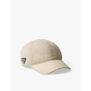 Prada Denim Baseball Cap With Logo Plaque Neutral