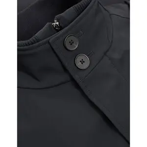 REISS Funnel-neck Hybrid Coat - Navy