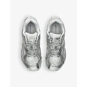 Bottega Veneta Orbit Metallic-panel Net-covered Low-top Trainers