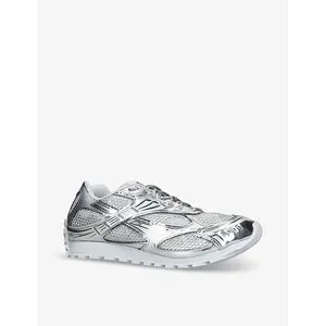 Bottega Veneta Orbit Metallic-panel Net-covered Low-top Trainers