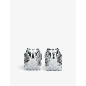 Bottega Veneta Orbit Metallic-panel Net-covered Low-top Trainers