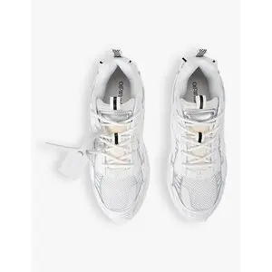 Off-White Be Right Back Mesh And Faux-leather Low-top Trainers - White