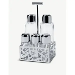 ALESSI Cactus! Stainless Steel 5 Piece Condiment Set 21.6cm - Nocolor