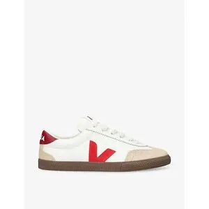 VEJA Logo-embroidered Canvas Low-top Trainers - Red