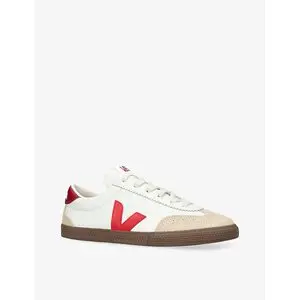VEJA Logo-embroidered Canvas Low-top Trainers - Red