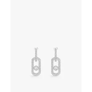 Messika So Move Xl Pavé 18ct Yellow-gold Diamond Drop Earrings - White Gold