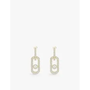 Messika So Move Xl Pavé 18ct Yellow-gold Diamond Drop Earrings - Yellow Gold