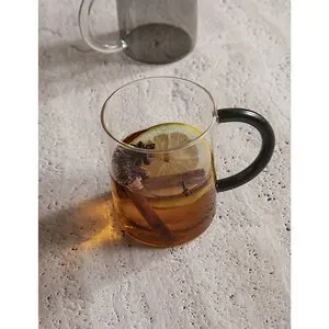 FERM LIVING Still Contrast-colour Handled Glass Mugs Set Of Two