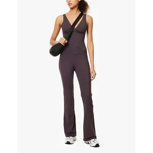 TALA Dayflex Slim-fit Flared-leg Stretch Recycled-nylon Leggings - Cool Espresso